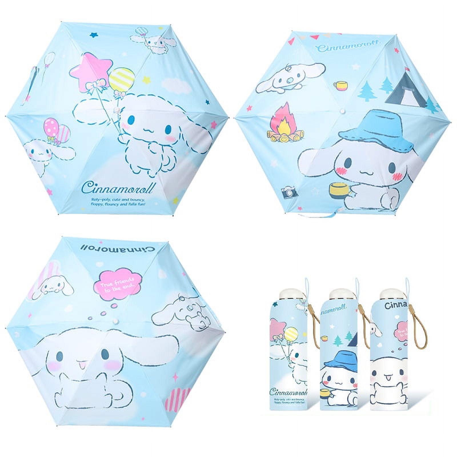 Sanrio Hello Kitty My Melody Cinnamoroll Pochacco Five Fold Umbrella ...