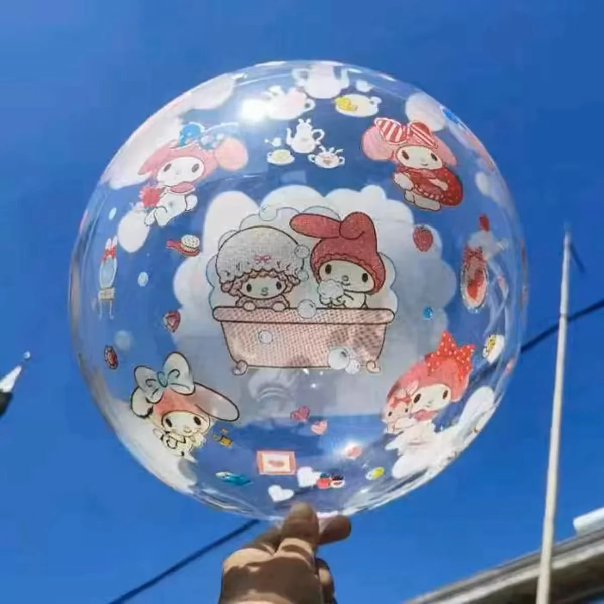 Sanrio Hello Kitty My Melody Cinnamoroll Printed Transparent Balloon ...