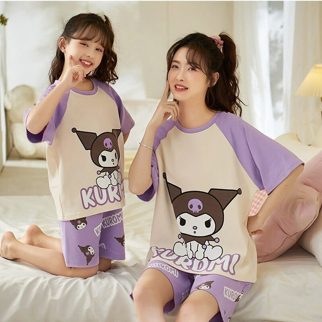 Sanrio Hello Kitty My Melody Keroppi Cartoon Parent-Child Pajamas ...