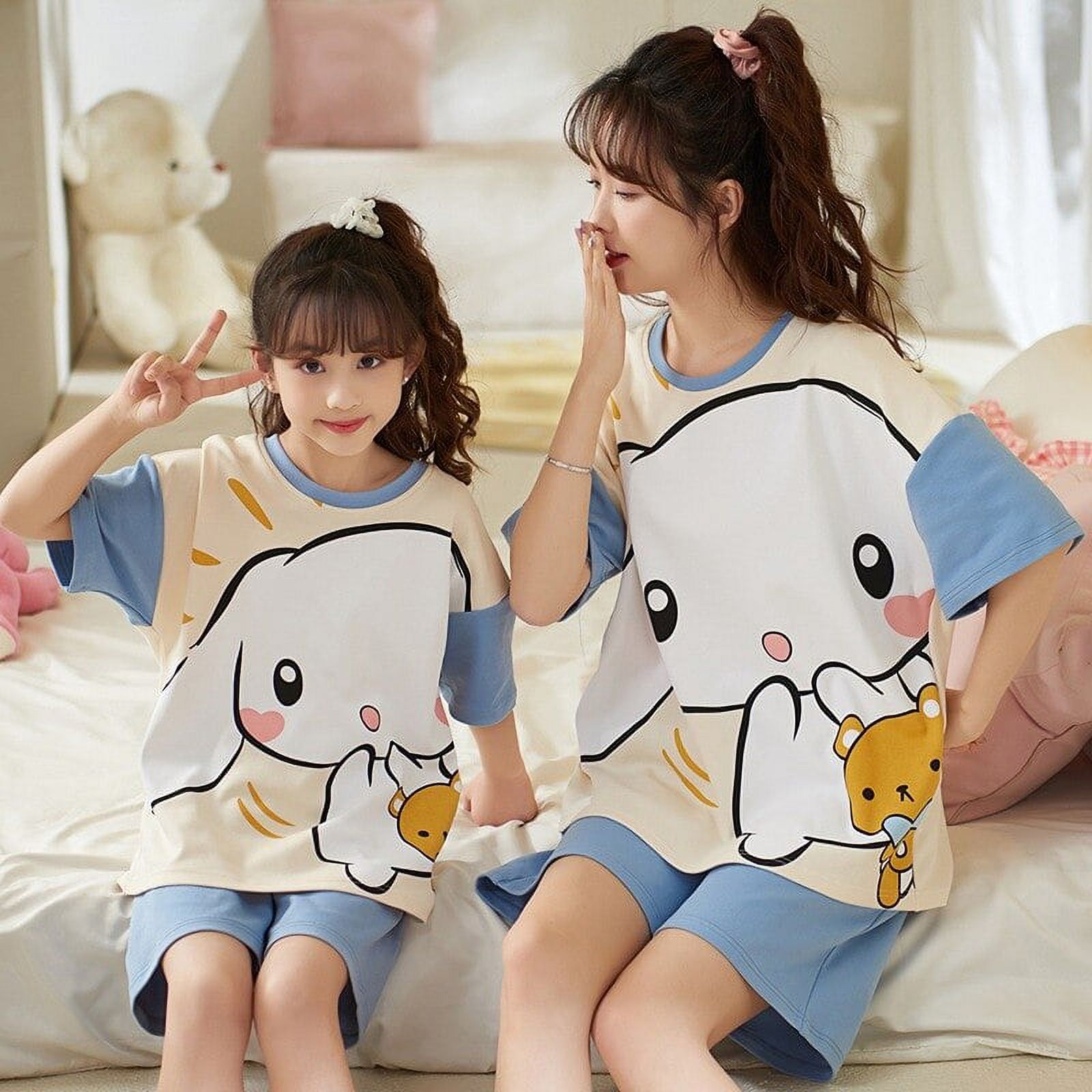 Sanrio Hello Kitty My Melody Keroppi Cartoon Parent-Child Pajamas ...