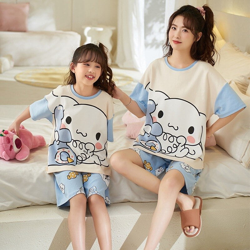 Sanrio Hello Kitty My Melody Keroppi Cartoon Parent-Child Pajamas ...