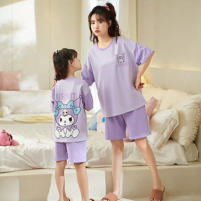 Sanrio Hello Kitty My Melody Keroppi Cartoon Parent-Child Pajamas ...