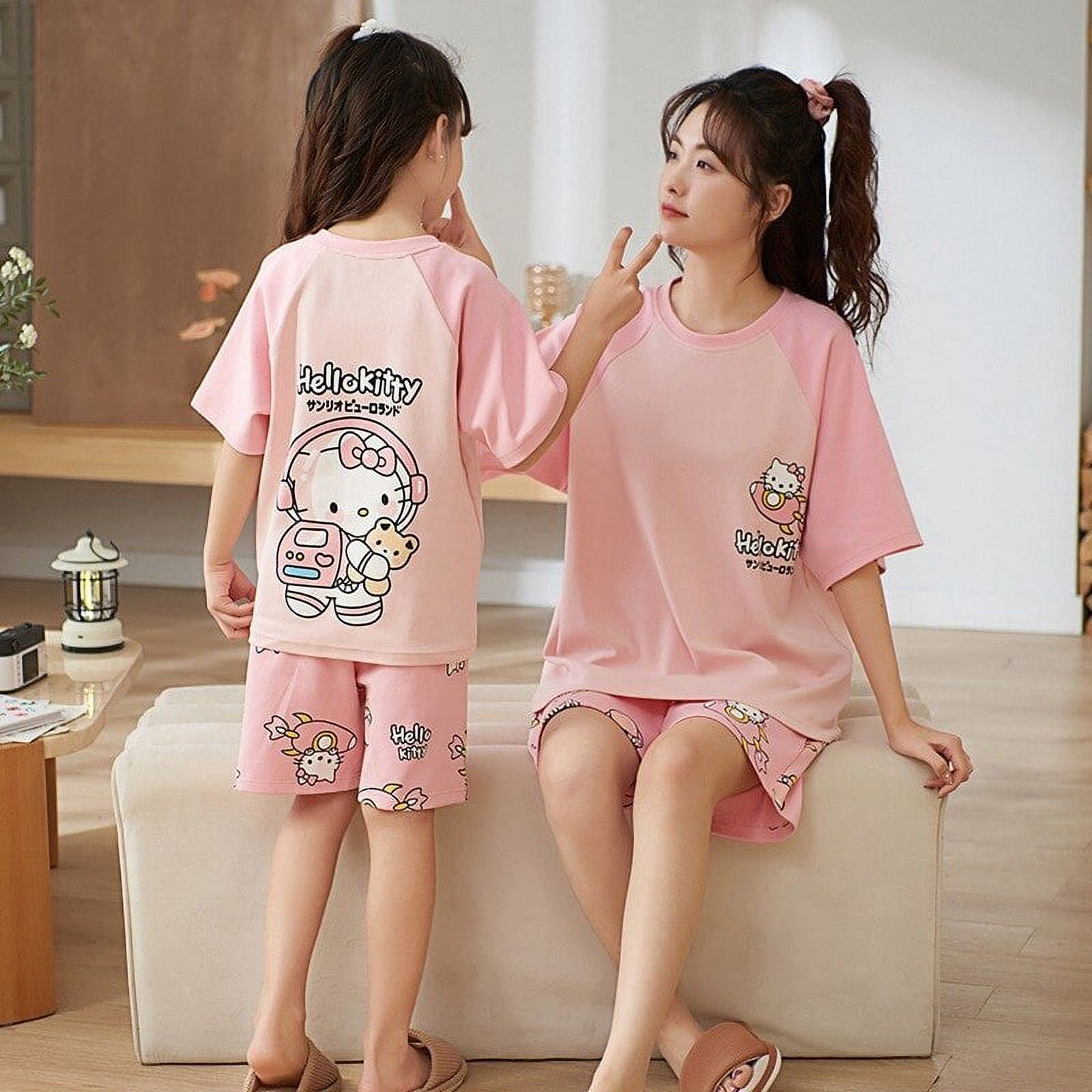 Sanrio Hello Kitty My Melody Keroppi Cartoon Parent-Child Pajamas ...