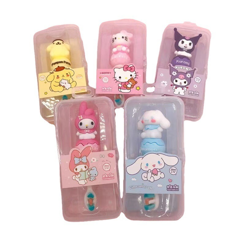 Sanrio Hello Kitty My Melody Kuromi Children's Toothbrush Kawaii ...