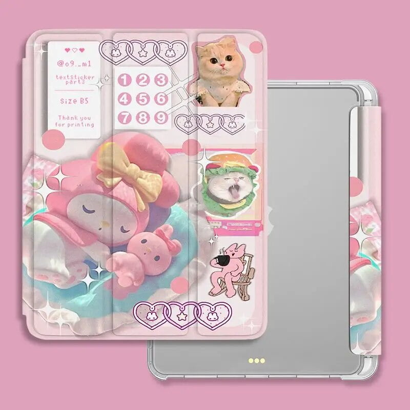 Sanrio Hello Kitty My Melody Pochacco Tablet Case for iPad Air 1 2 3 ...
