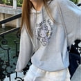 Sanrio Hello Kitty New Campus Style Cute Printed Hooded Sweatshirt For