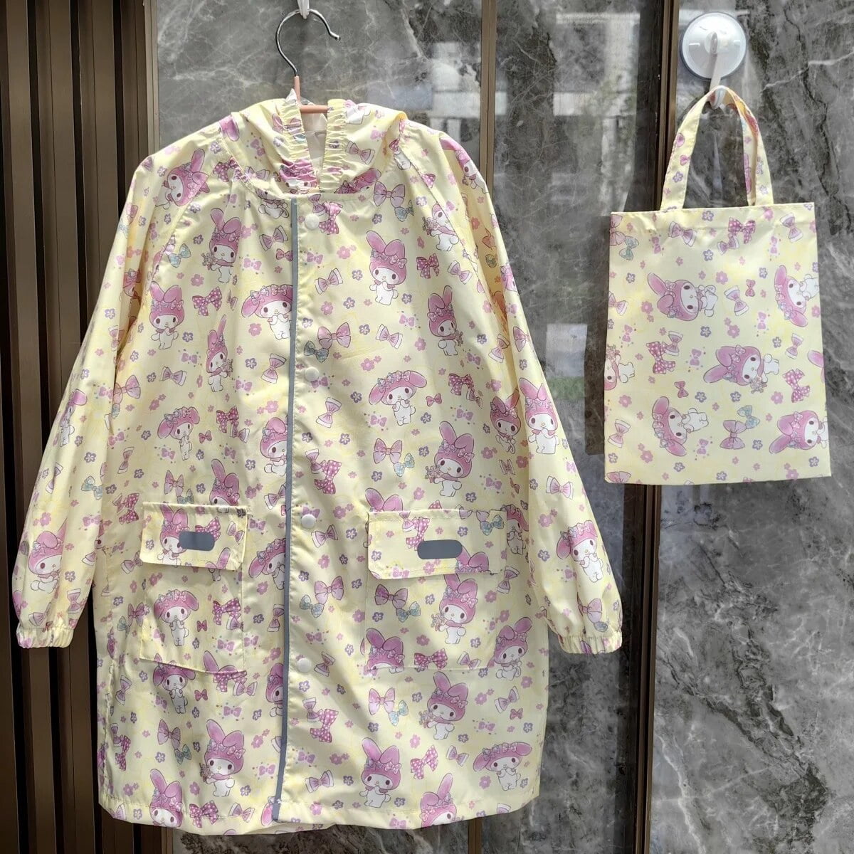 Sanrio Hello Kitty New Cartoon Rainwear Student Portable Raincoat Adult ...