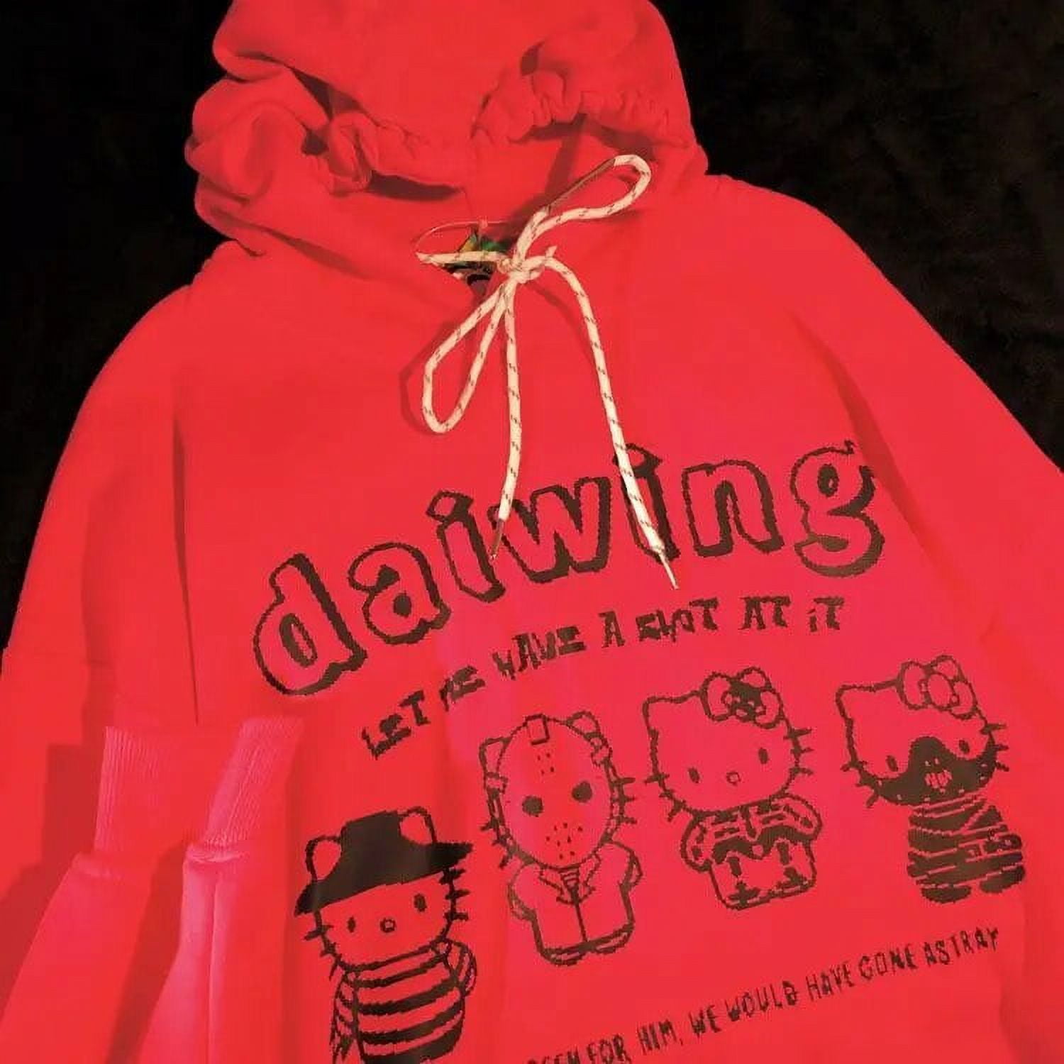 Sanrio Hello Kitty New Funny Gothic Hooded Sweetwear Korean Popular ...