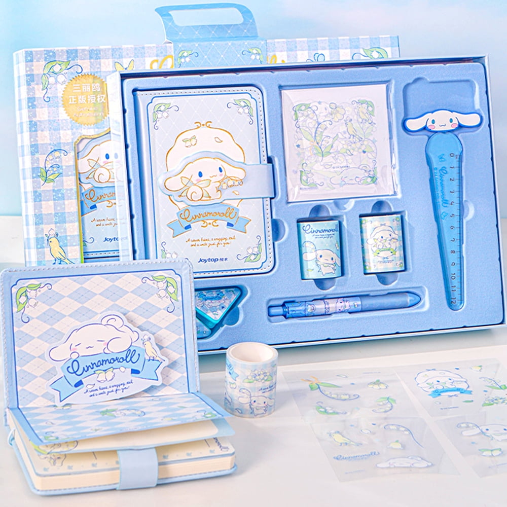 Sanrio Hello Kitty Notebook Set Cinnamoroll Kuromi Notebook Stickers ...