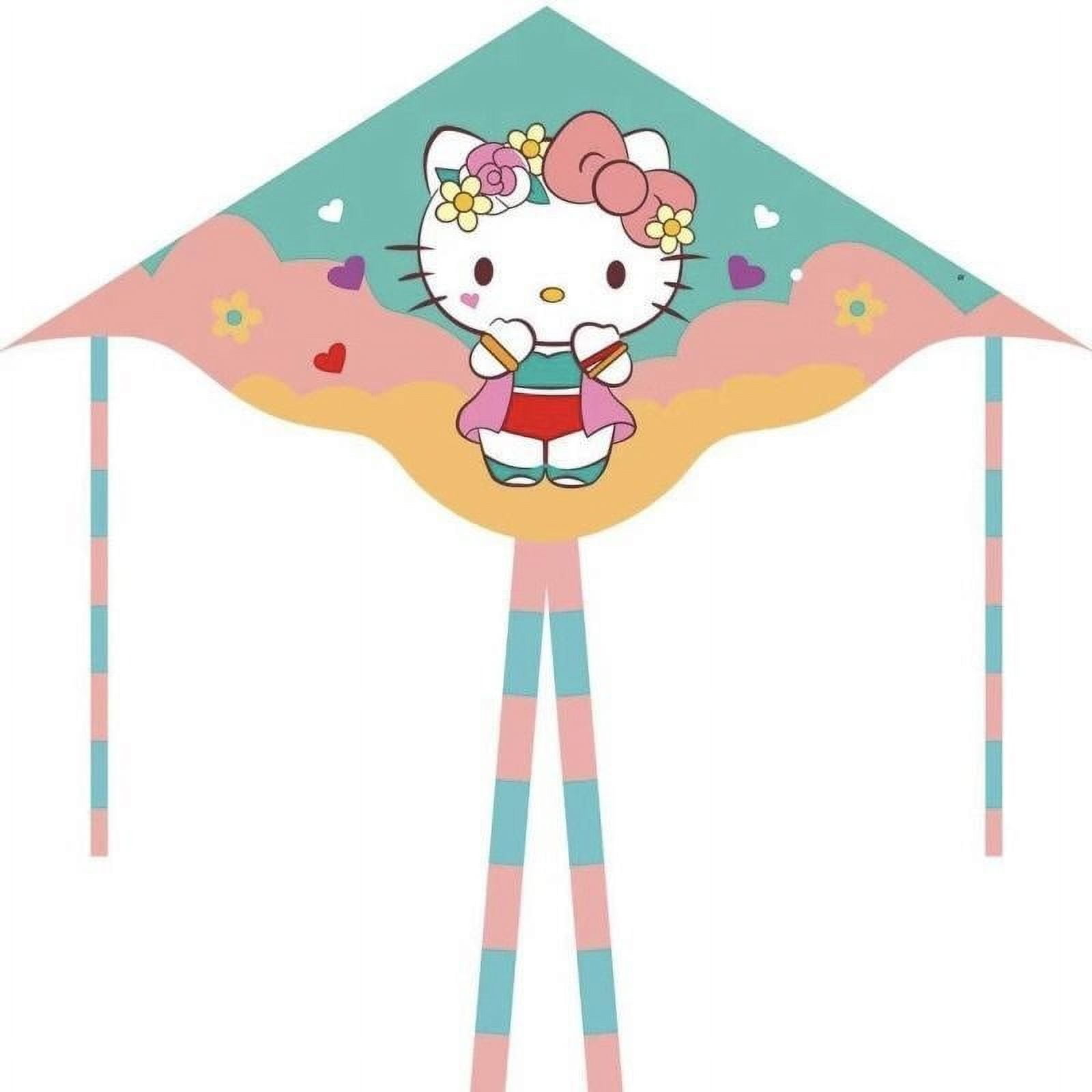 Sanrio Hello Kitty Outdoor Kite Spring Outing Party Flags Cartoon Cute ...