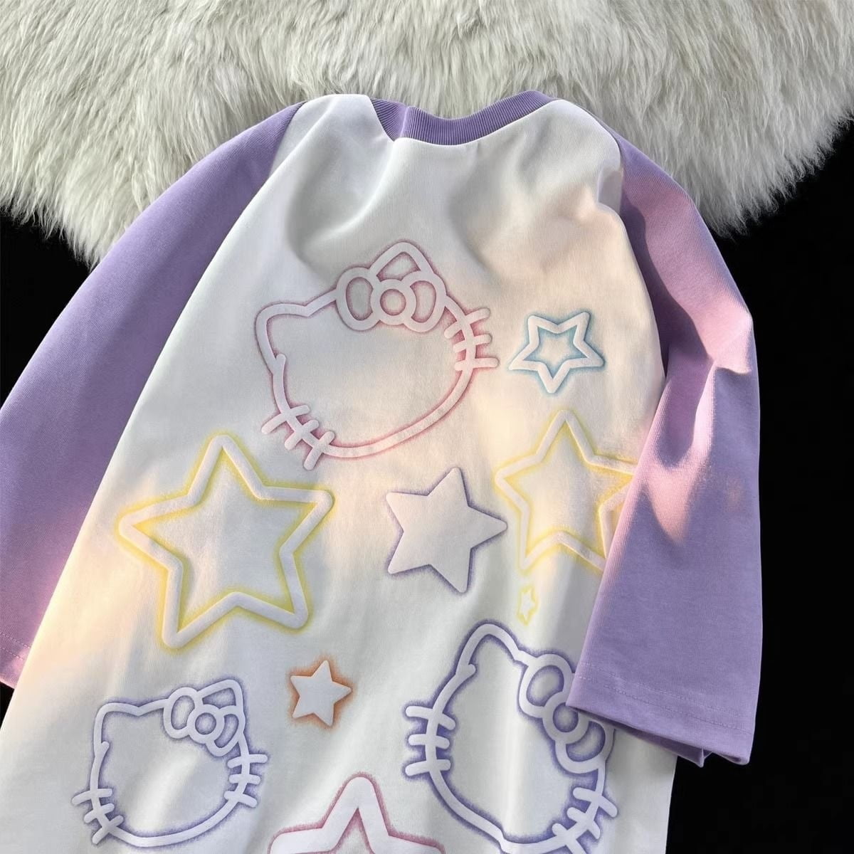 Sanrio Hello Kitty Oversized T-shirt For Women Summer Star Y2k Girl ...