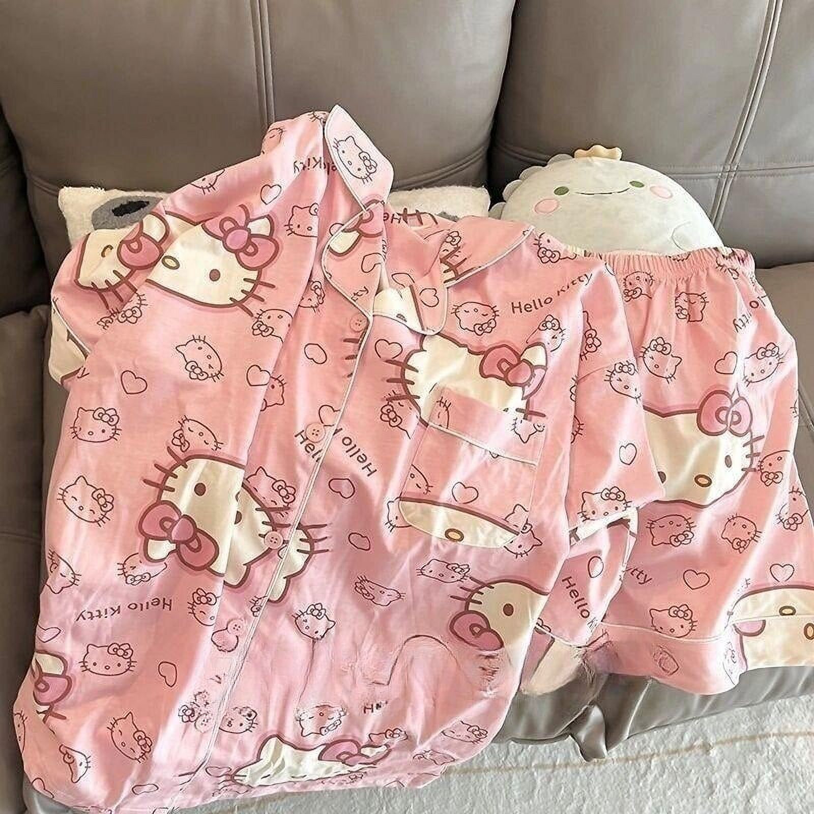 Sanrio Hello Kitty Pajamas Set Cute Pochacco Women's Summer Pajamas ...