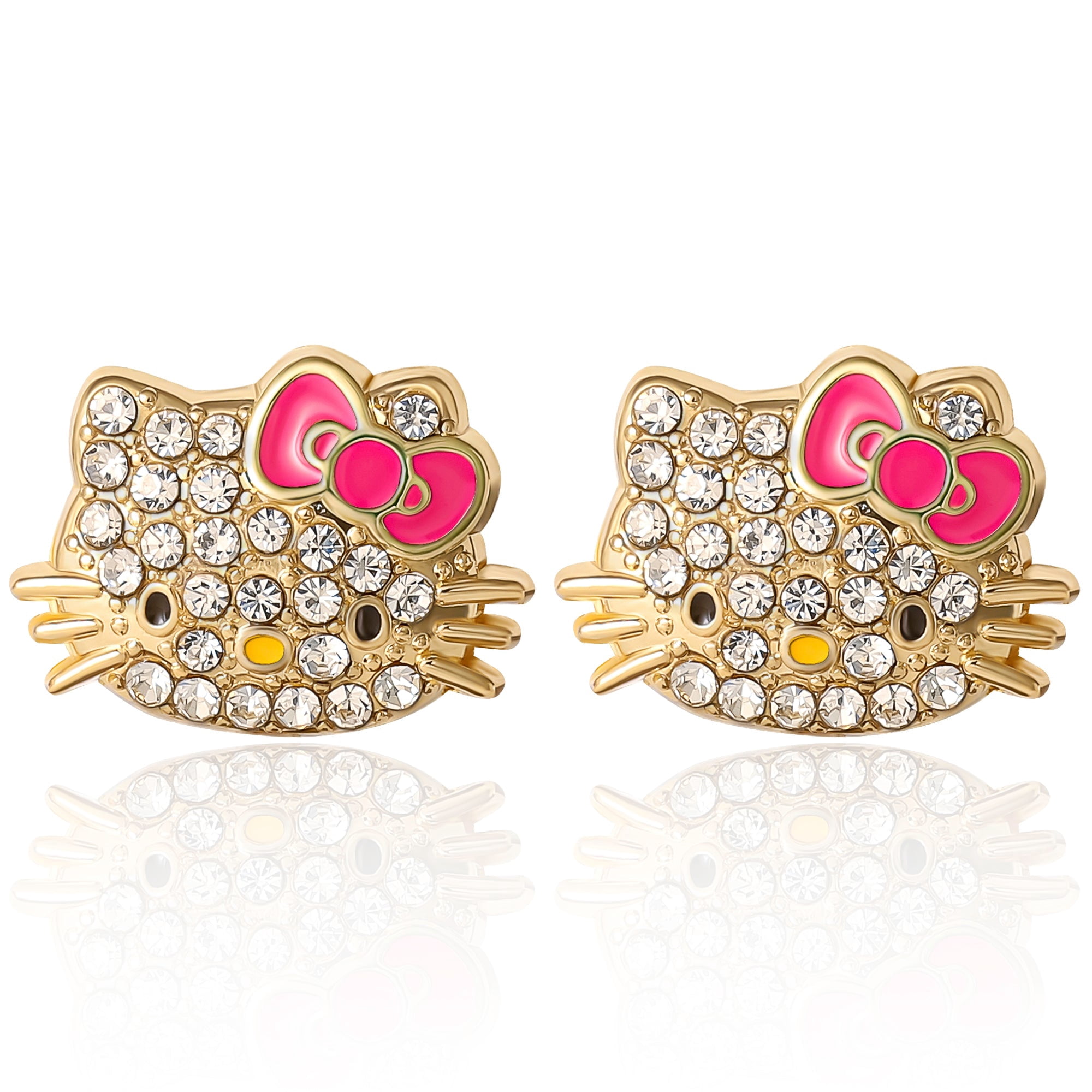 Sanrio Hello Kitty Pave Crystal Stud Earrings for Women, Officially ...