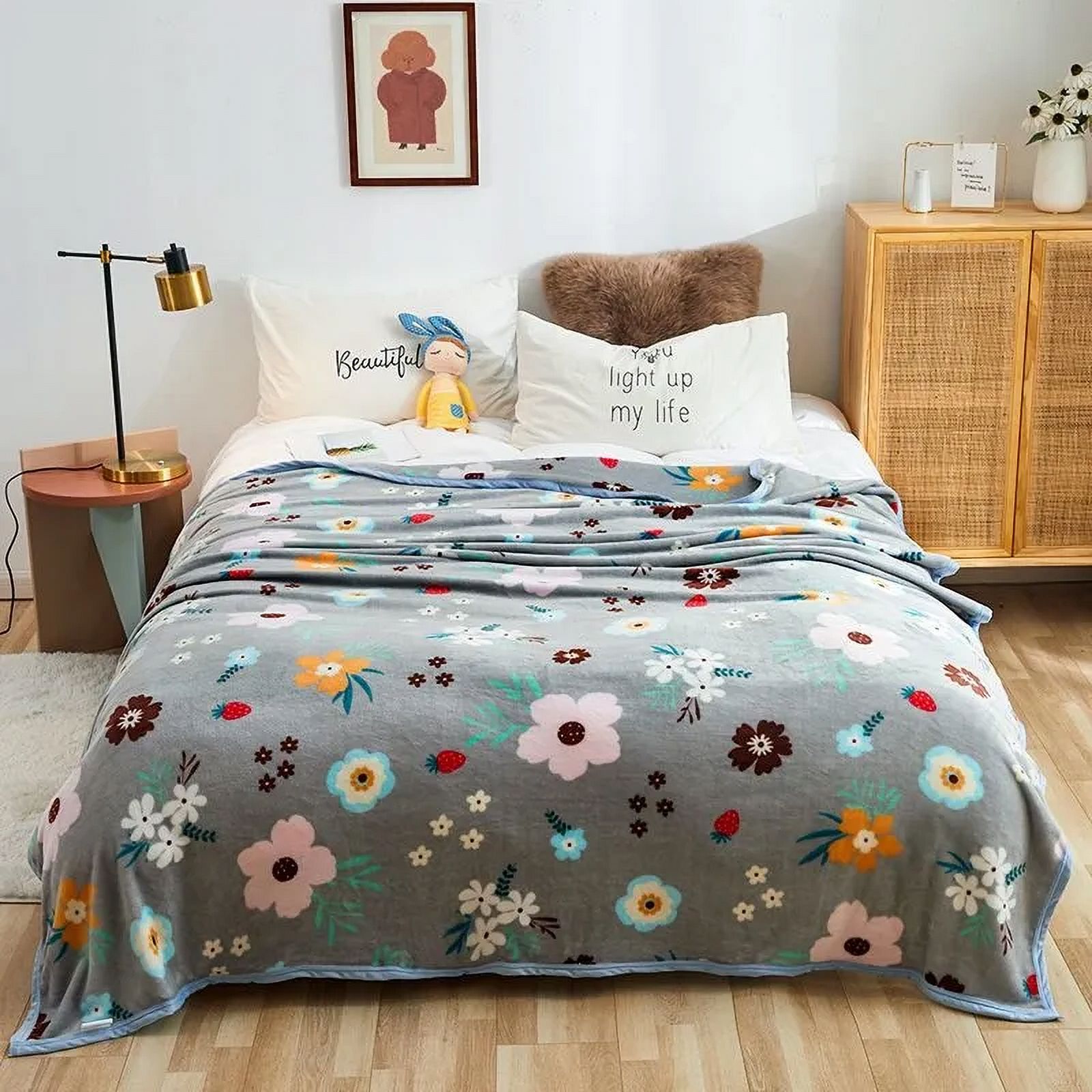 Sanrio Hello Kitty Plush Blanket Bed Sheet Children Adult Soft Blankets ...