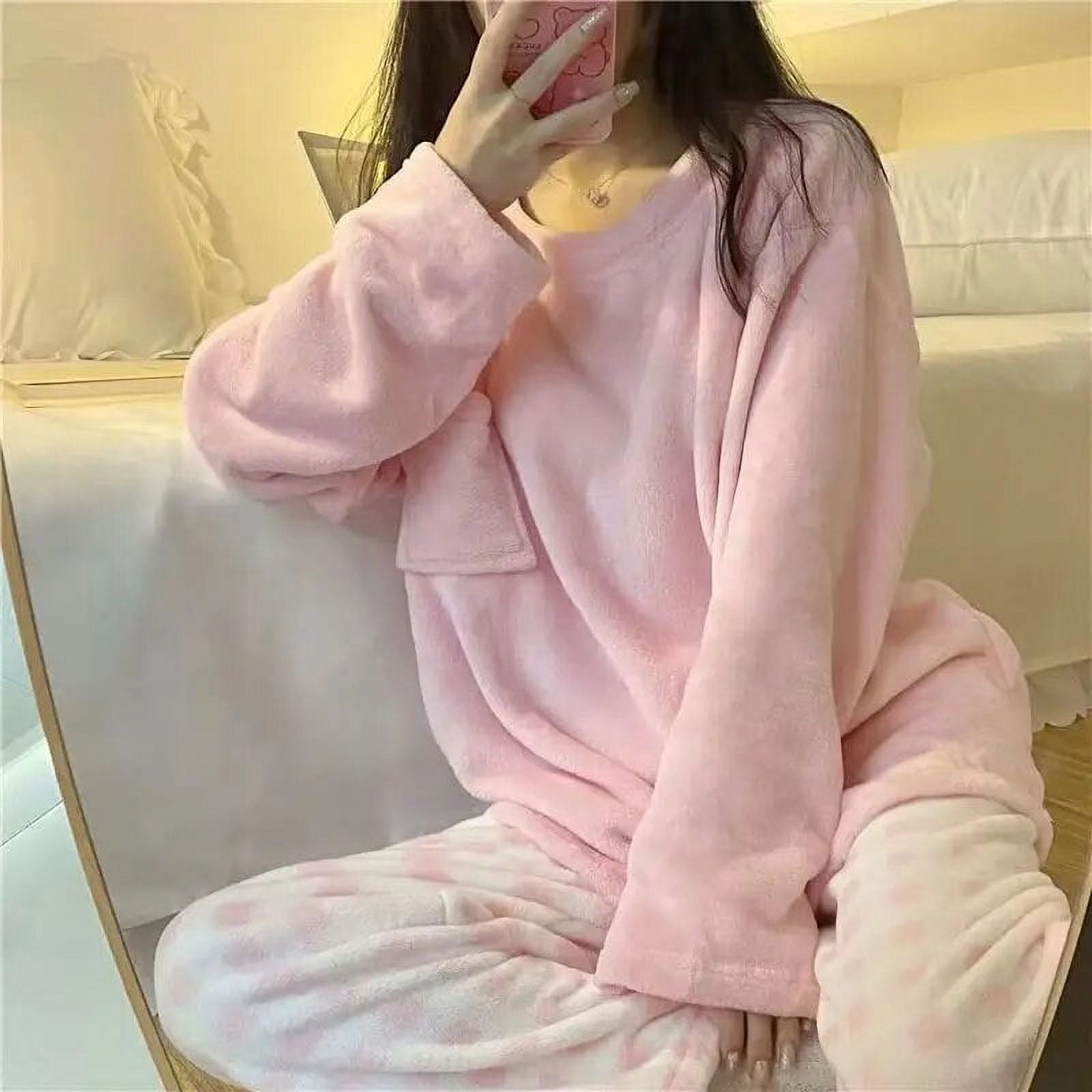Sanrio Hello Kitty Pochacco Autumn and Winter Coral Plush Pajamas Women ...