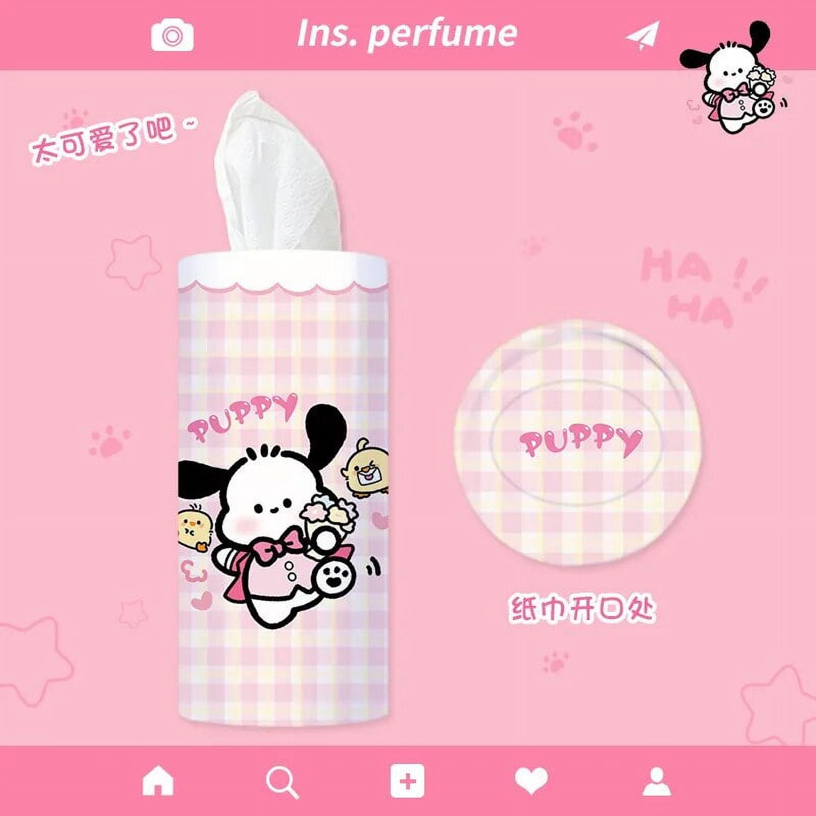 Sanrio Hello Kitty Portable Car Tissue Box Cute Cartoon Plastic Paper ...