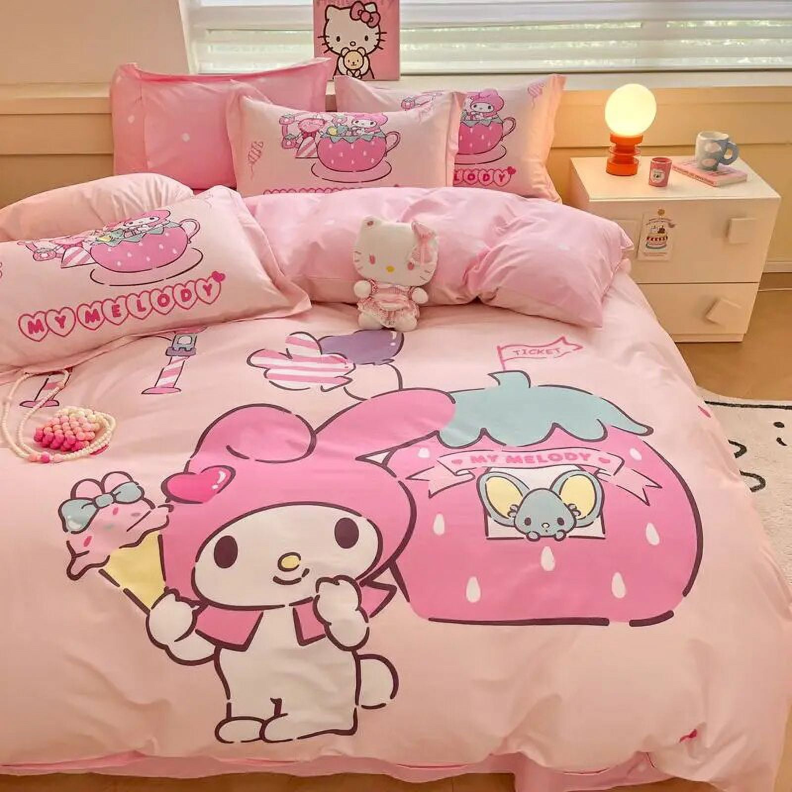 Sanrio Hello Kitty Pure Cotton Four-piece Set Anime Cinnamoroll Melody ...