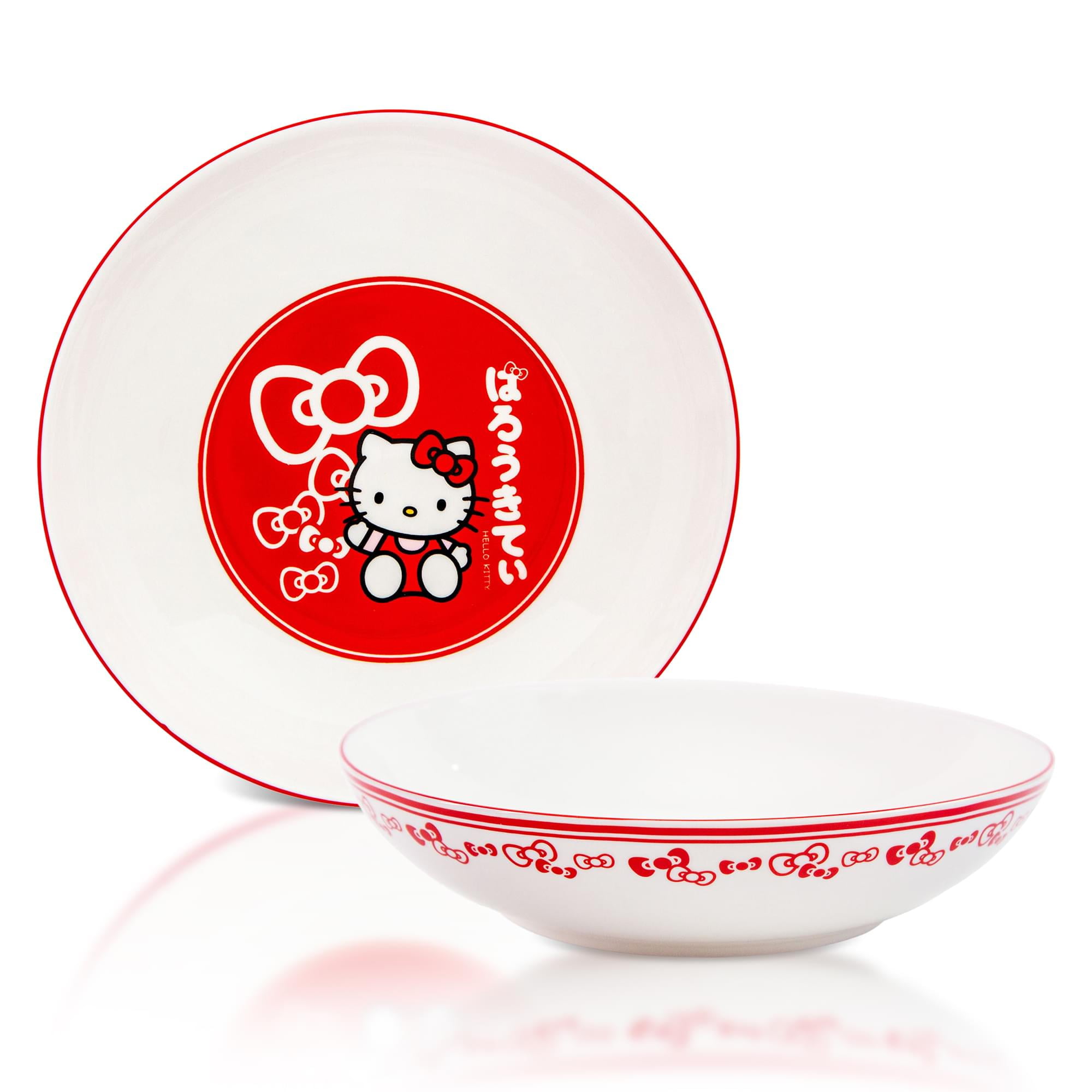 Sanrio Hello Kitty Red Bows 9-Inch Ceramic Coupe Dinner Bowl - Walmart.com