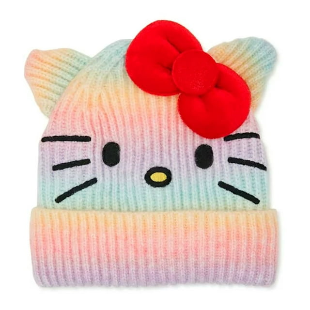 Sanrio Hello Kitty Rib Knit Beanie Multicolor - Walmart.com
