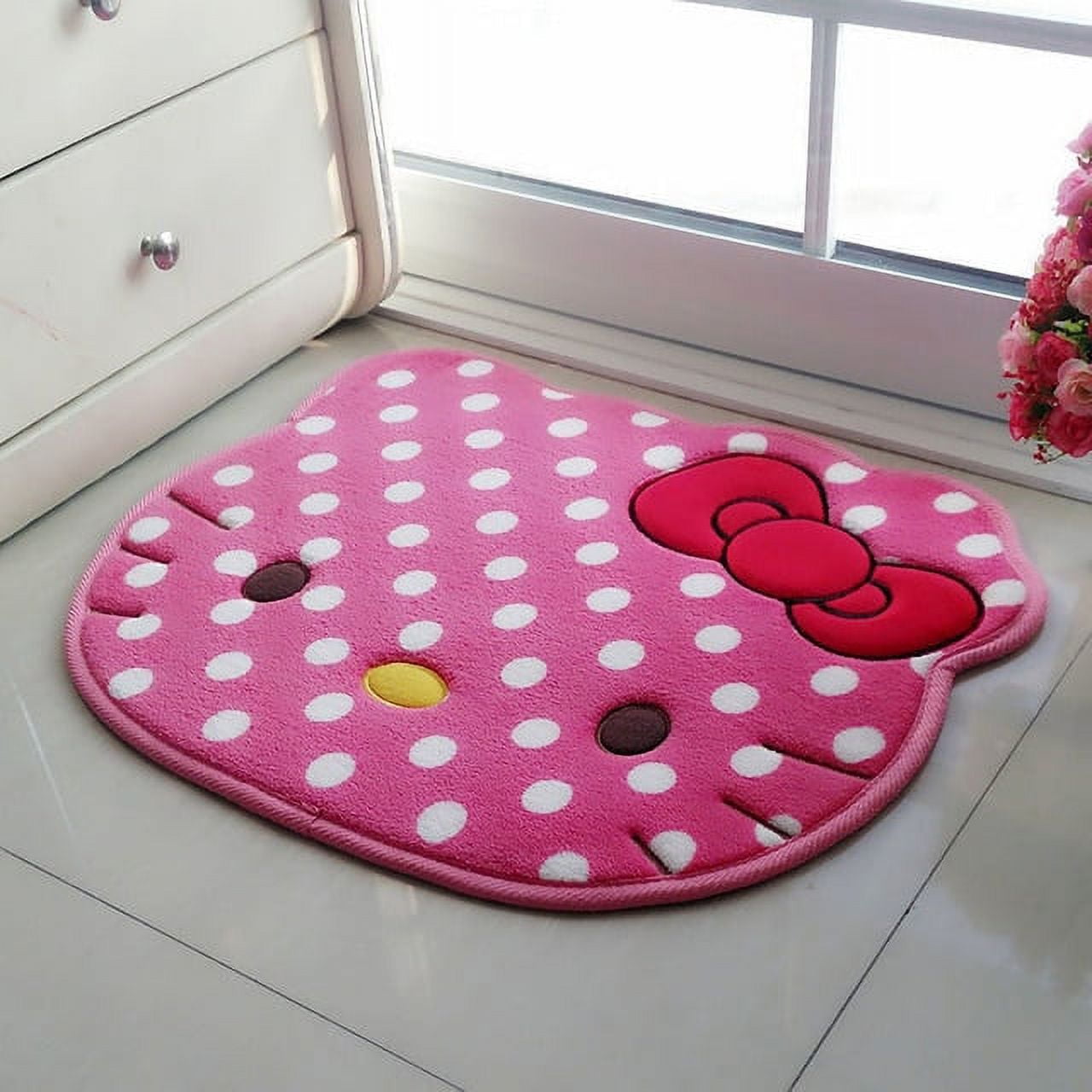 Sanrio Hello Kitty Rug Cartoon Cute Floor Bath Mat Velvet Memory Cotton ...