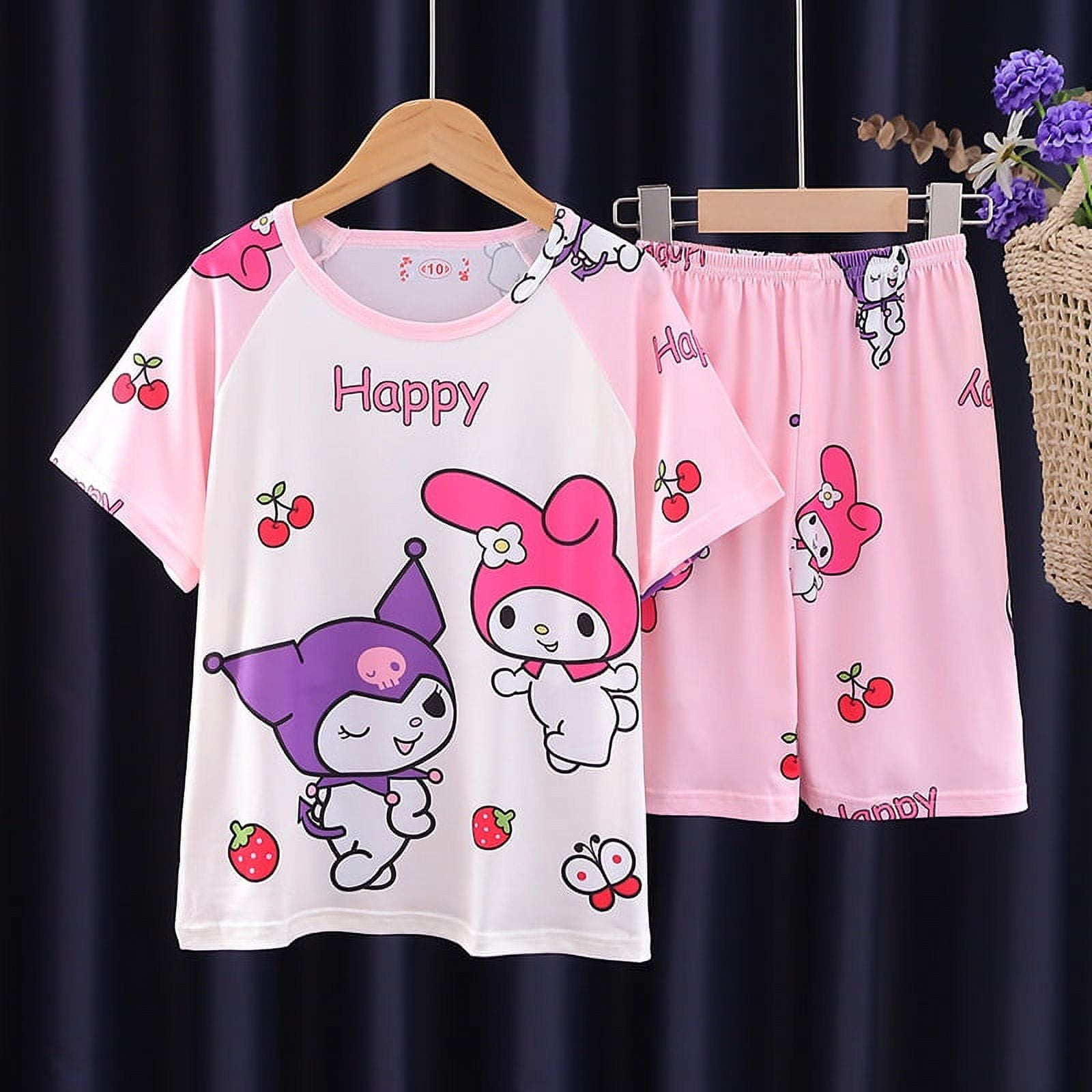 Sanrio Hello Kitty Sanrio Children Pajamas Suit Anime Cinnamoroll ...