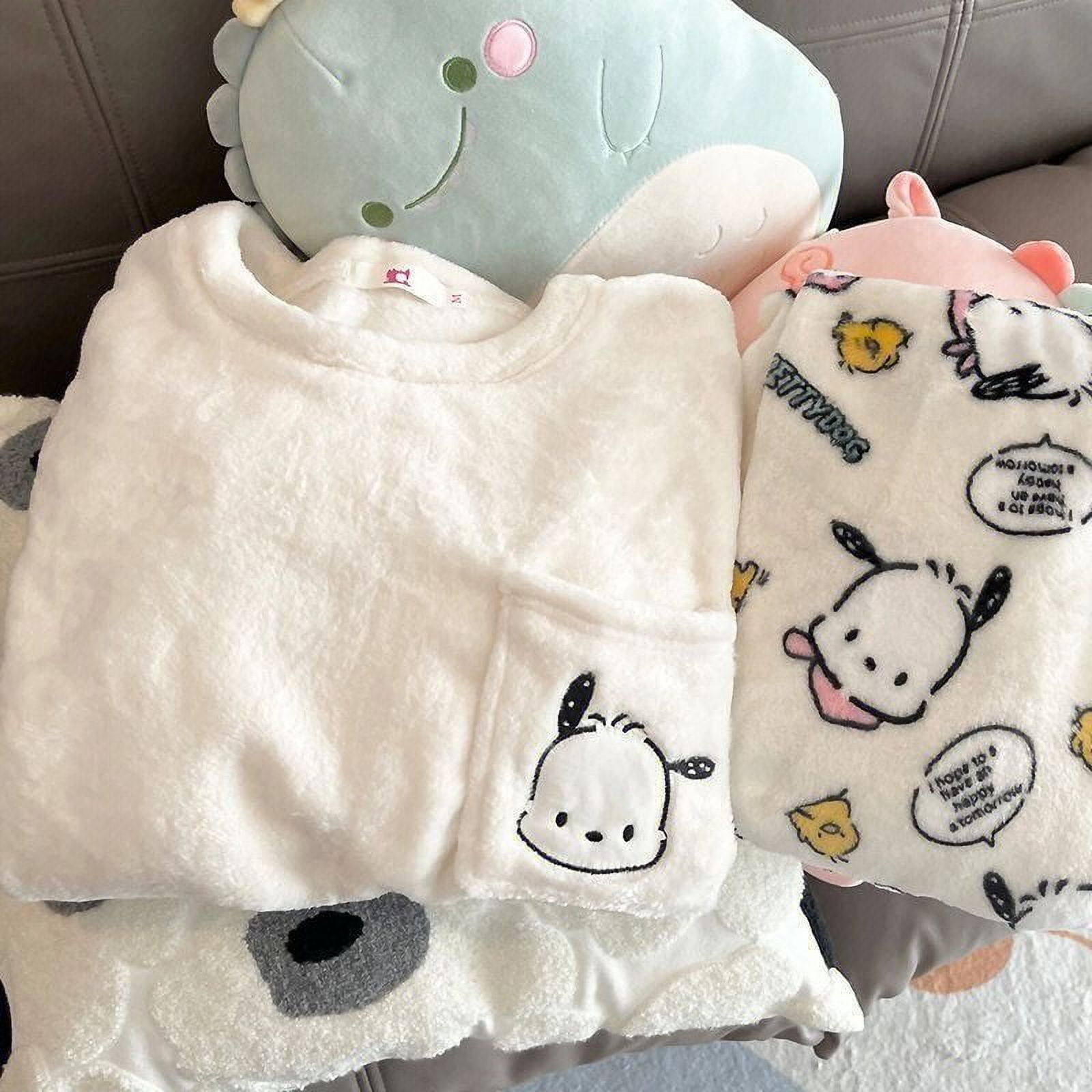 Sanrio Hello Kitty Soft Coral Fleece Home Clothes 2 Piece Set Women ...