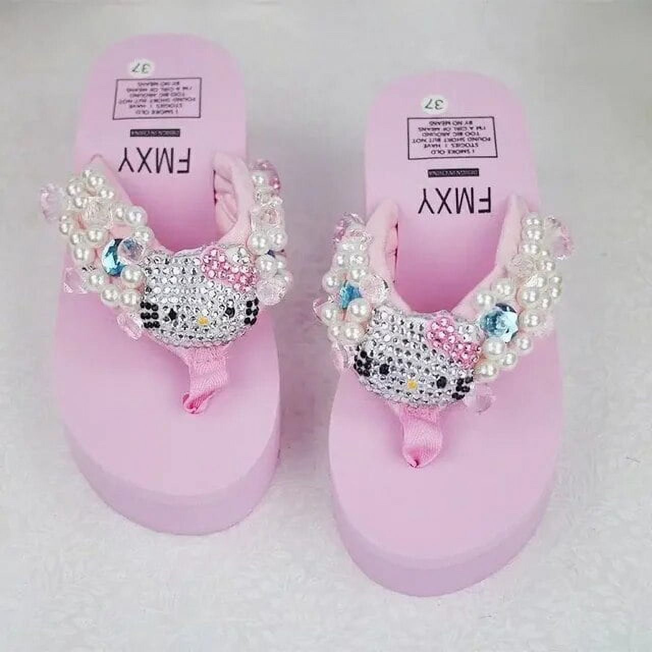 Sanrio Hello Kitty Soft Flip Flop Sandals Y2k Beach Slides Shoes Women ...