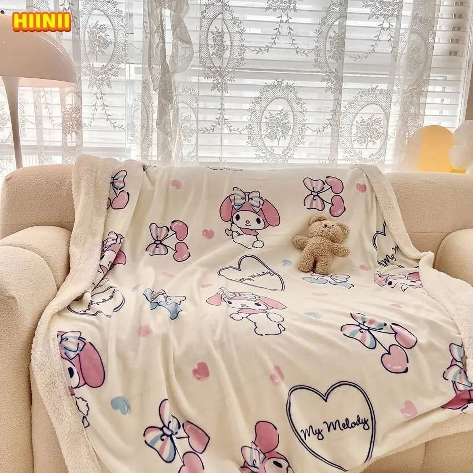 Sanrio Hello Kitty Soft Plush Blanket Cinnamoroll Luxury Double Sided ...