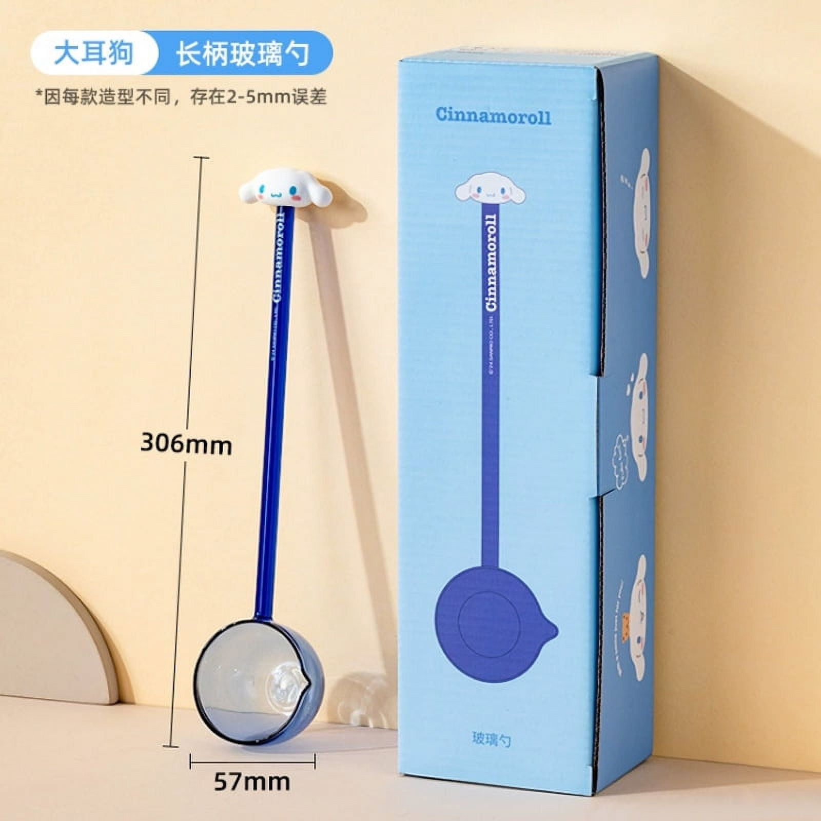 Sanrio Hello Kitty Spoon Kawaii Long Handled Glass Spoon Household Fall ...