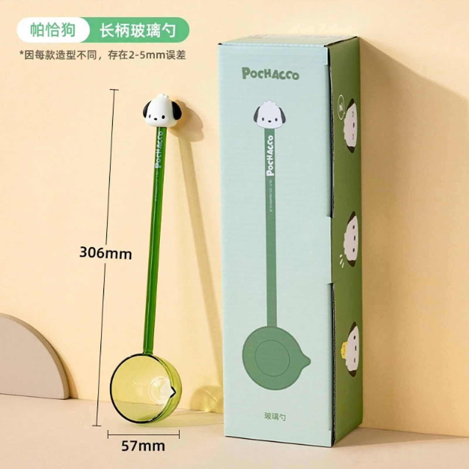 Sanrio Hello Kitty Spoon Kawaii Long Handled Glass Spoon Household Fall ...