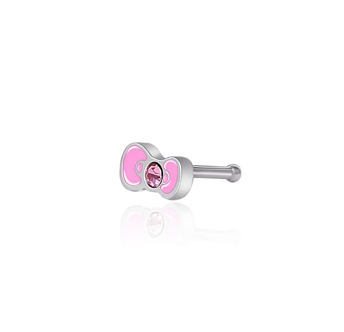 Sanrio Hello Kitty Stainless Steel (316L) Nose Stud - Hello Kitty Bow ...