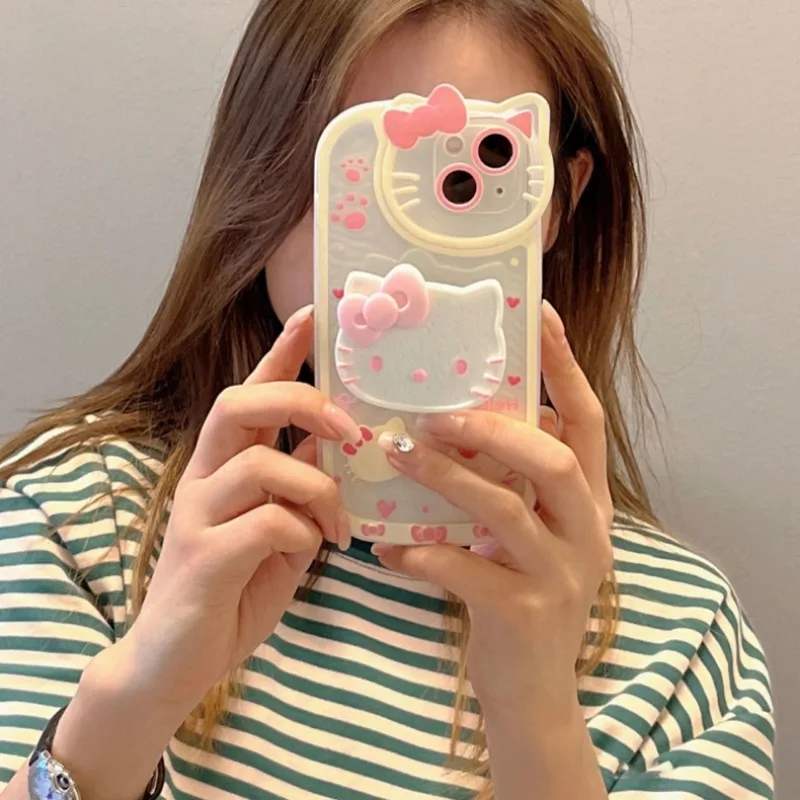 Sanrio Hello Kitty Stand Phone Cases For iPhone 16 Pro Max Original ...