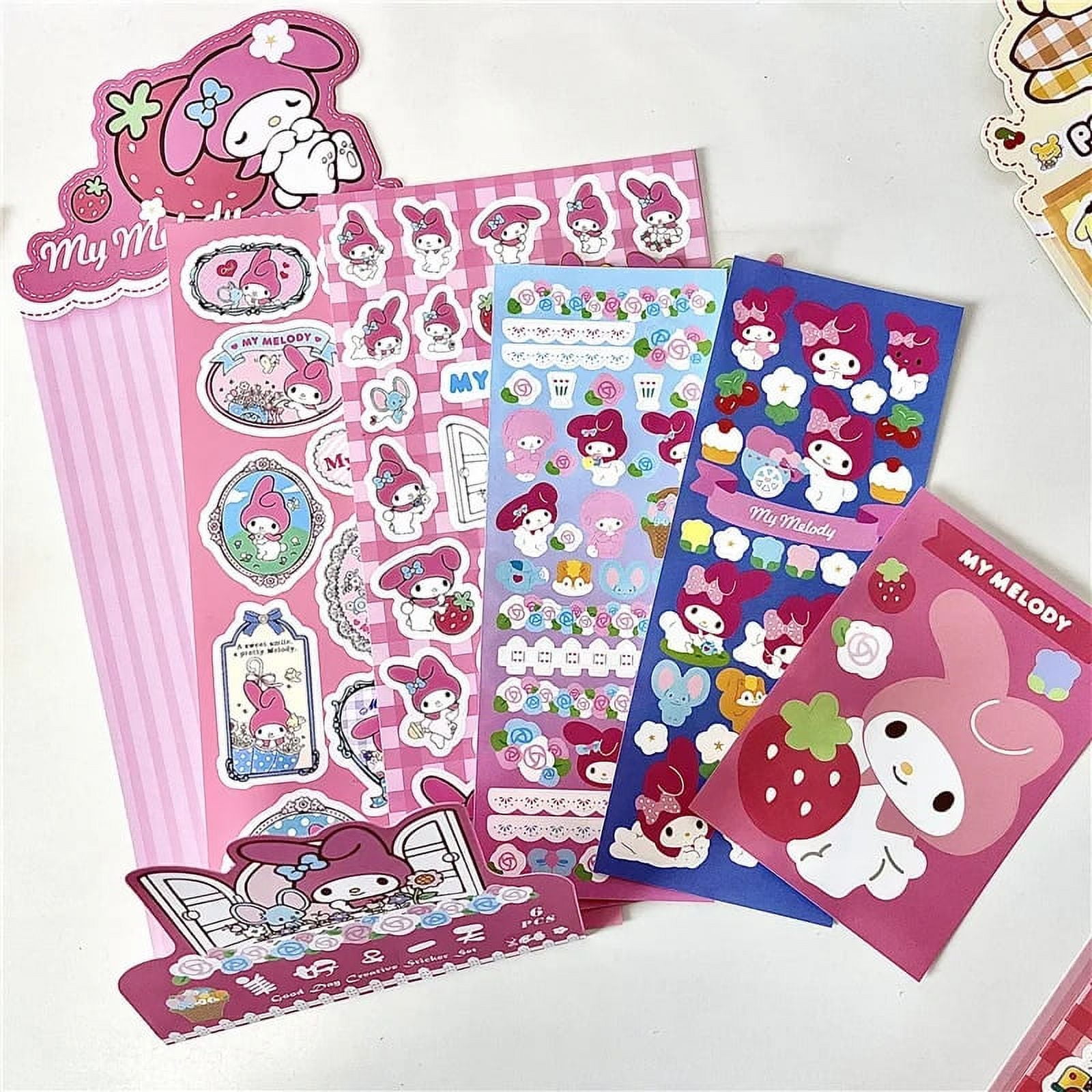 Sanrio Hello Kitty Stickers Set Cinnamoroll Kuromi My Melody Pachacco ...