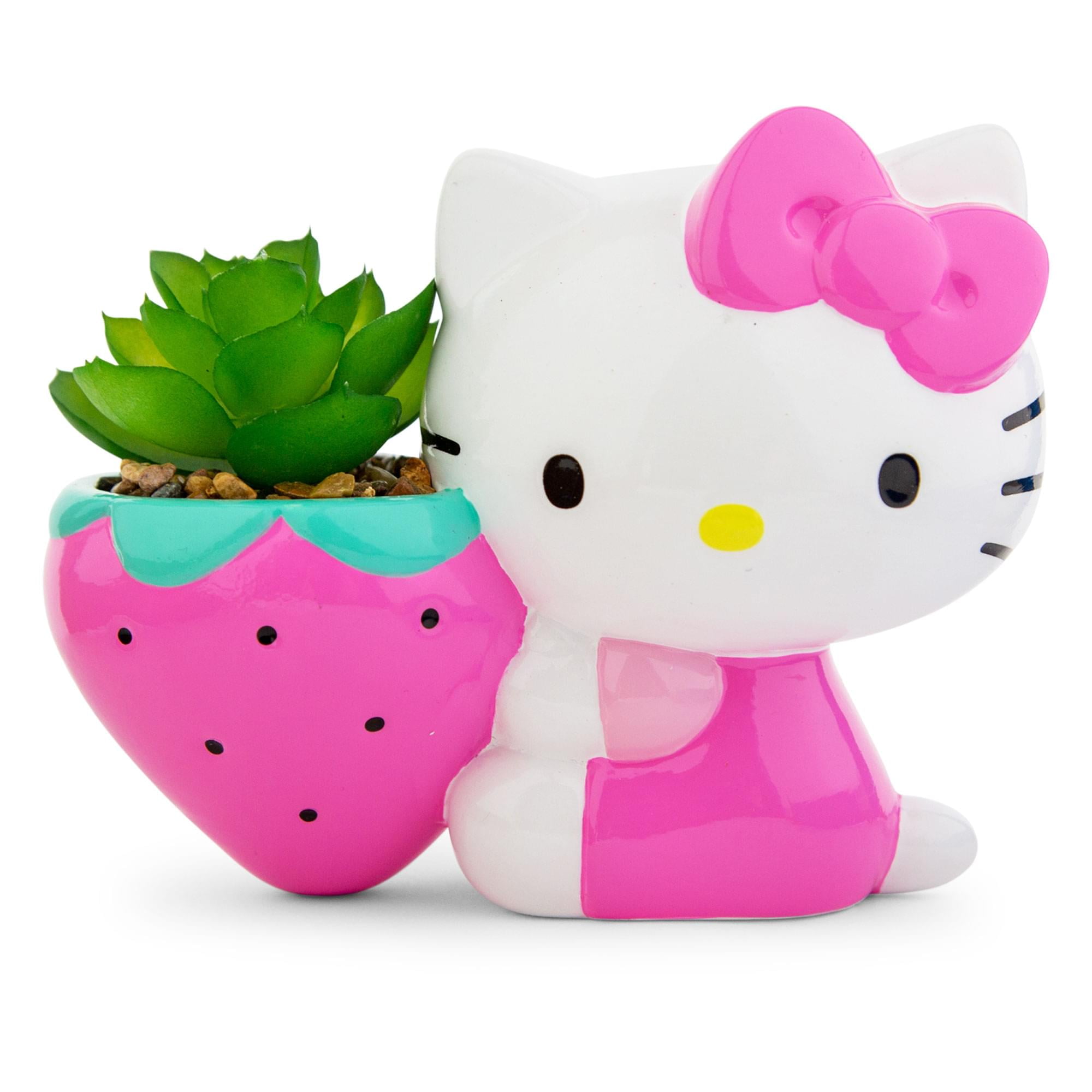 Sanrio Hello Kitty Strawberry 5-Inch Planter With Artificial Succulent ...