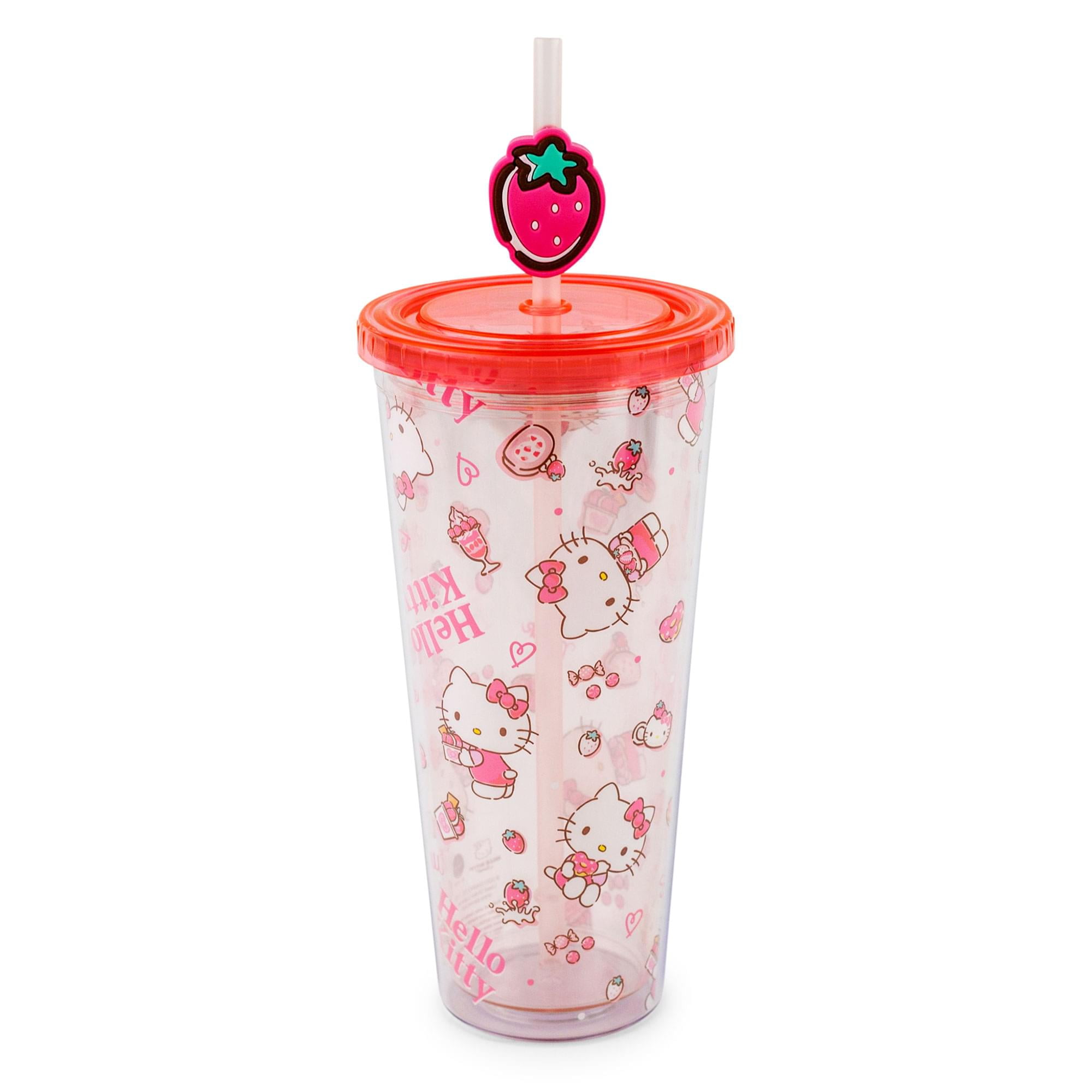 Sanrio Hello Kitty Strawberry Sweets Carnival Cup With Lid | Holds 24 ...