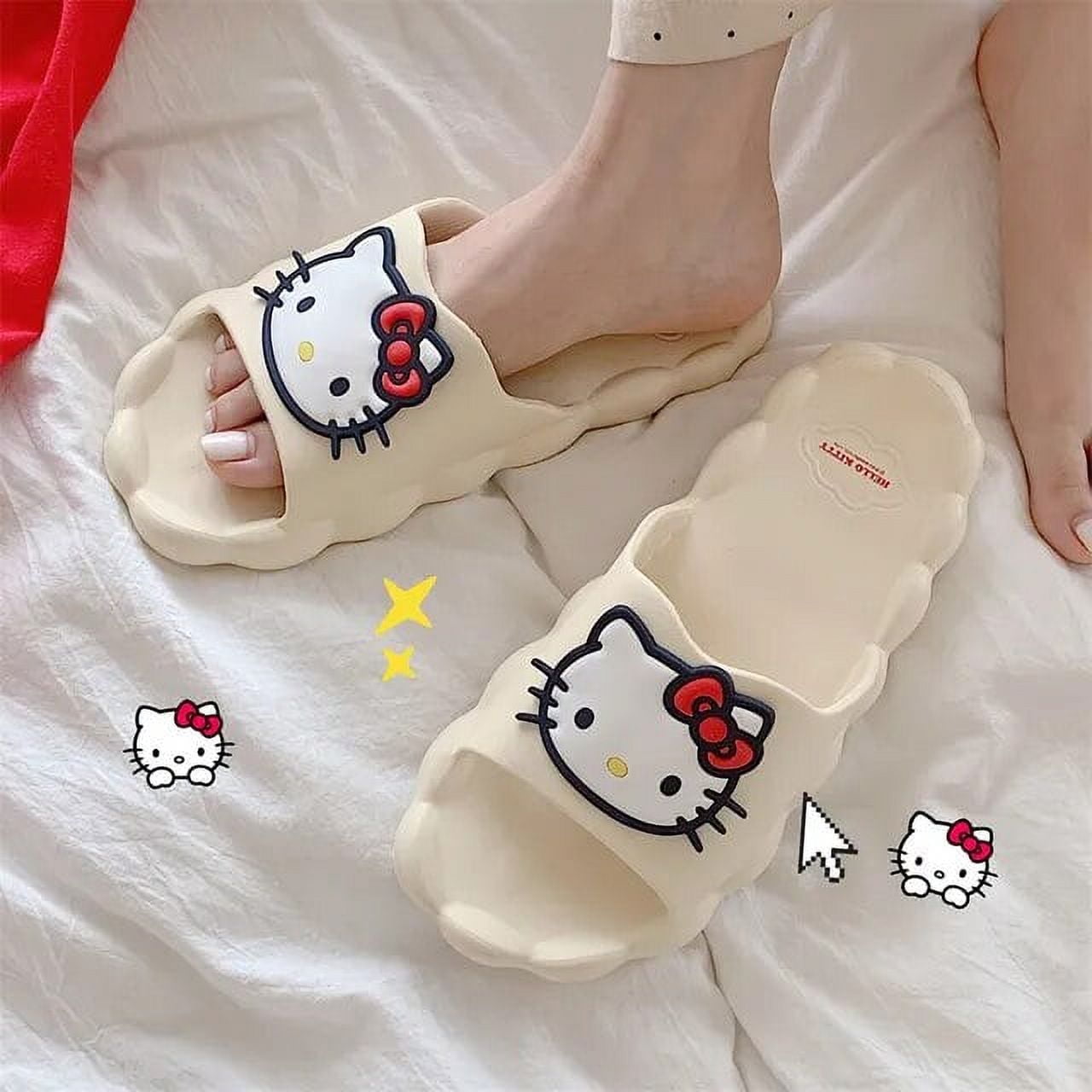Sanrio Hello Kitty Summer Men Slippers Eva Soft Bottom Cloud Slides ...