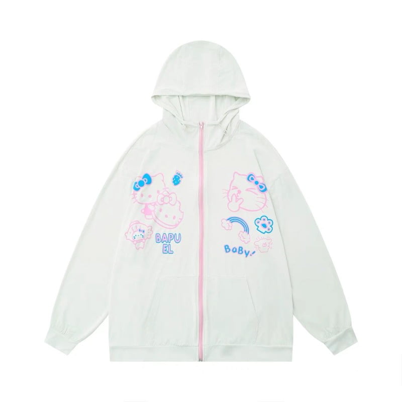 Sanrio Hello Kitty Sunscreen Coat Women Lightweight Coats Girl for ...
