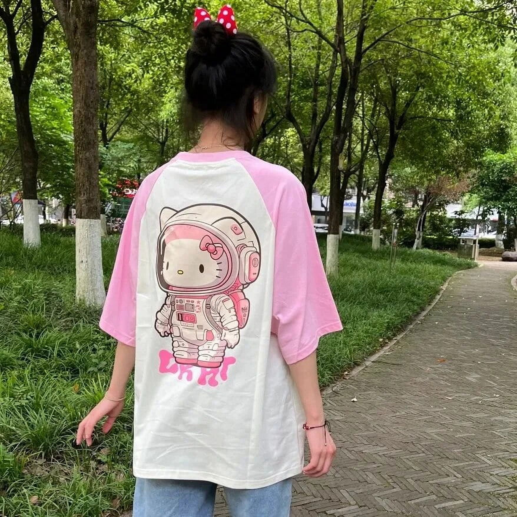 Sanrio Hello Kitty T-shirts Kawaii Aesthetics Shirt Women Graphic ...