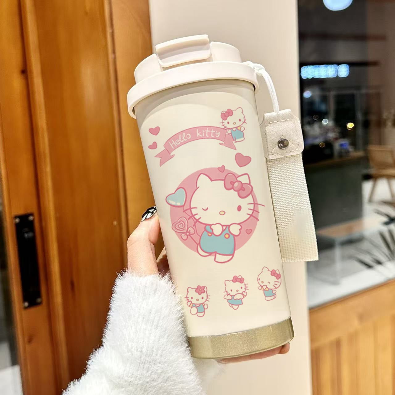 Sanrio Hello Kitty Thermal Cup SUS316 Stainless Steel Kawaii Anime ...