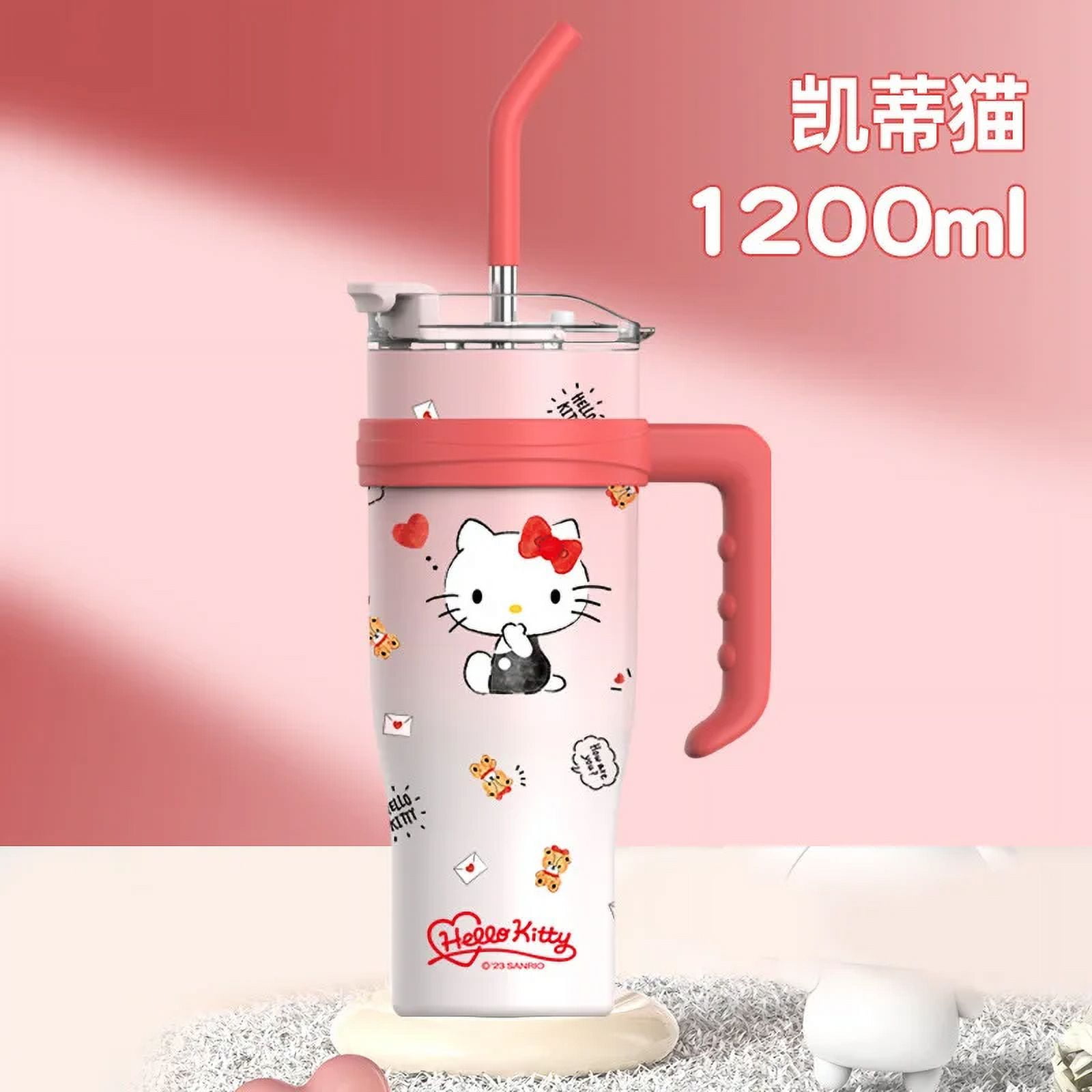 Sanrio Hello Kitty Thermos Bottle 1200ml My Melody Sippy Water Cup Vacuum Flask Cute Stainless ...