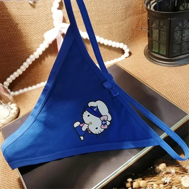 Sanrio Hello Kitty Thong Women Panties Sexy G String Cotton Underpants