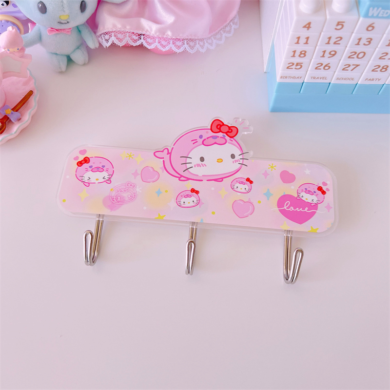 Sanrio Hello Kitty Traceless Door Hook Cute Anime Cartoon Cinnamoroll ...