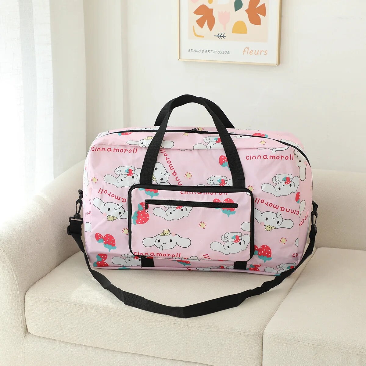 Hello Kitty Travel Bag Cinnamoroll Keroppi Cartoon Foldable Water Proof ...