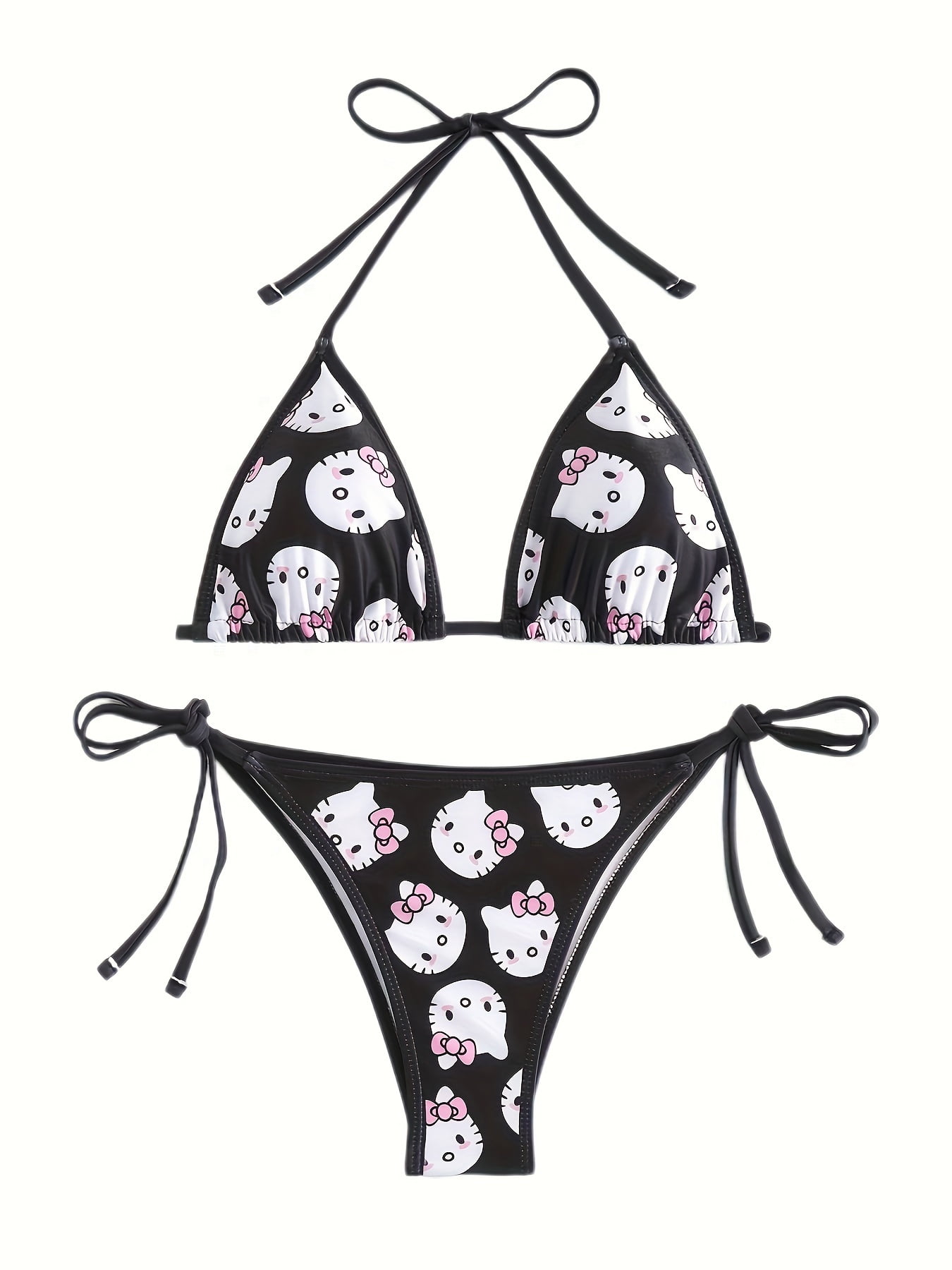 Sanrio Hello Kitty Triangle Bikini Cute String Bikini Set Two Piece ...