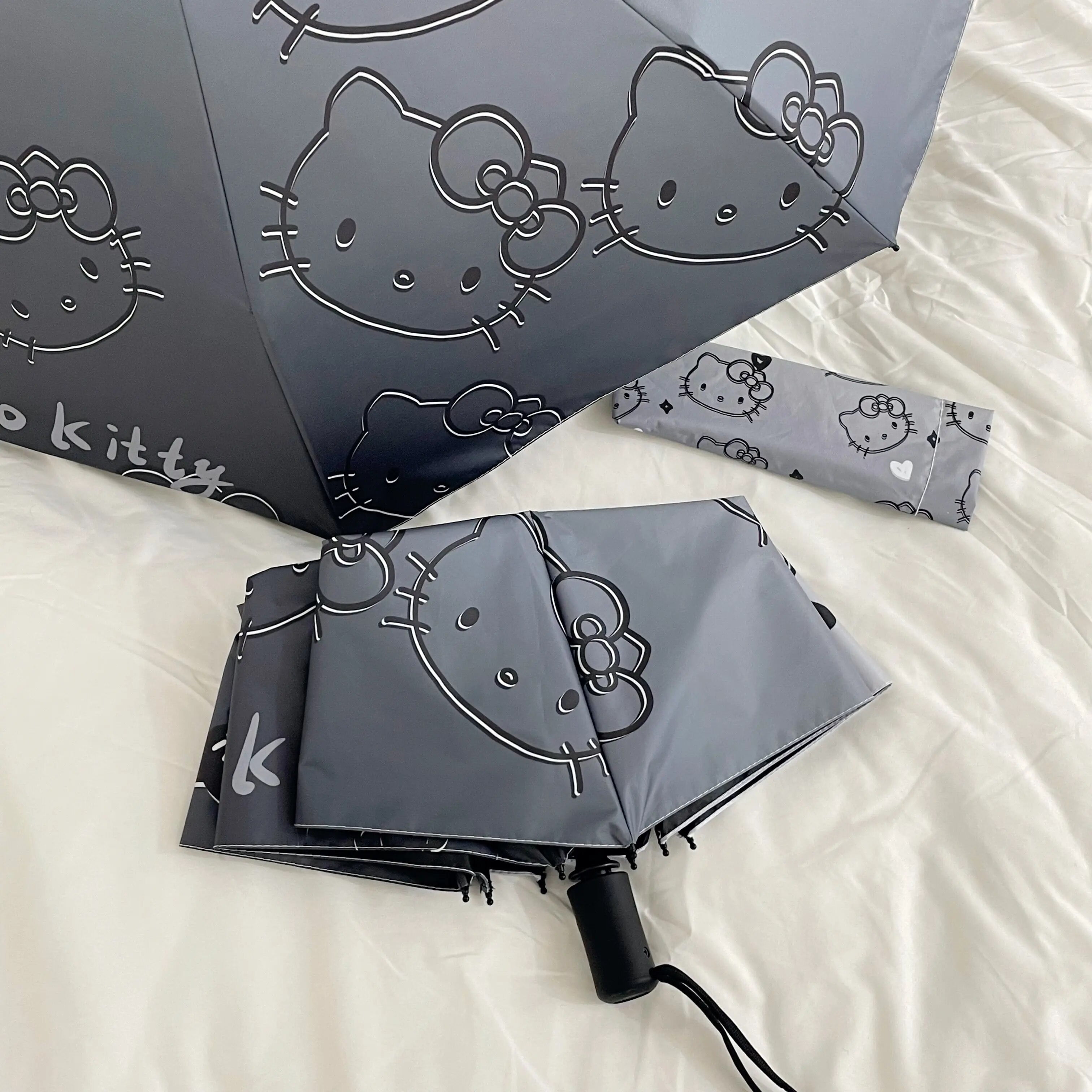 Sanrio Hello Kitty Umbrella Girl All Weather Gradient Color Folding ...