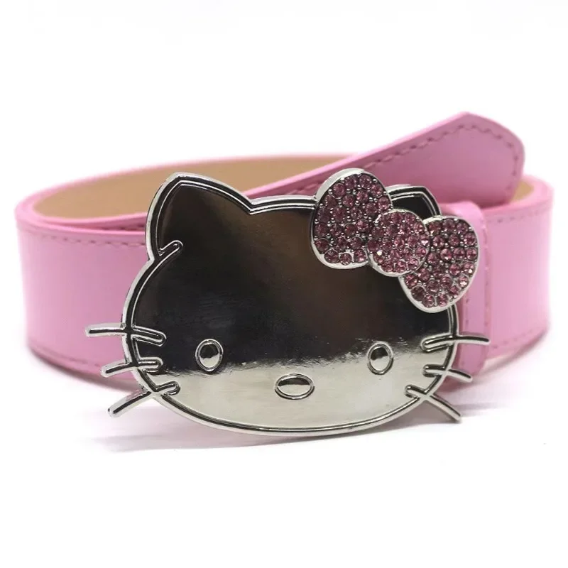 Sanrio Hello Kitty Women Belts Y2k Kawaii Fashion Waistband Belts PU ...