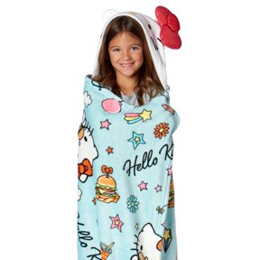 Hello Kitty Kids Cotton Hooded Towel Poncho - Walmart.com