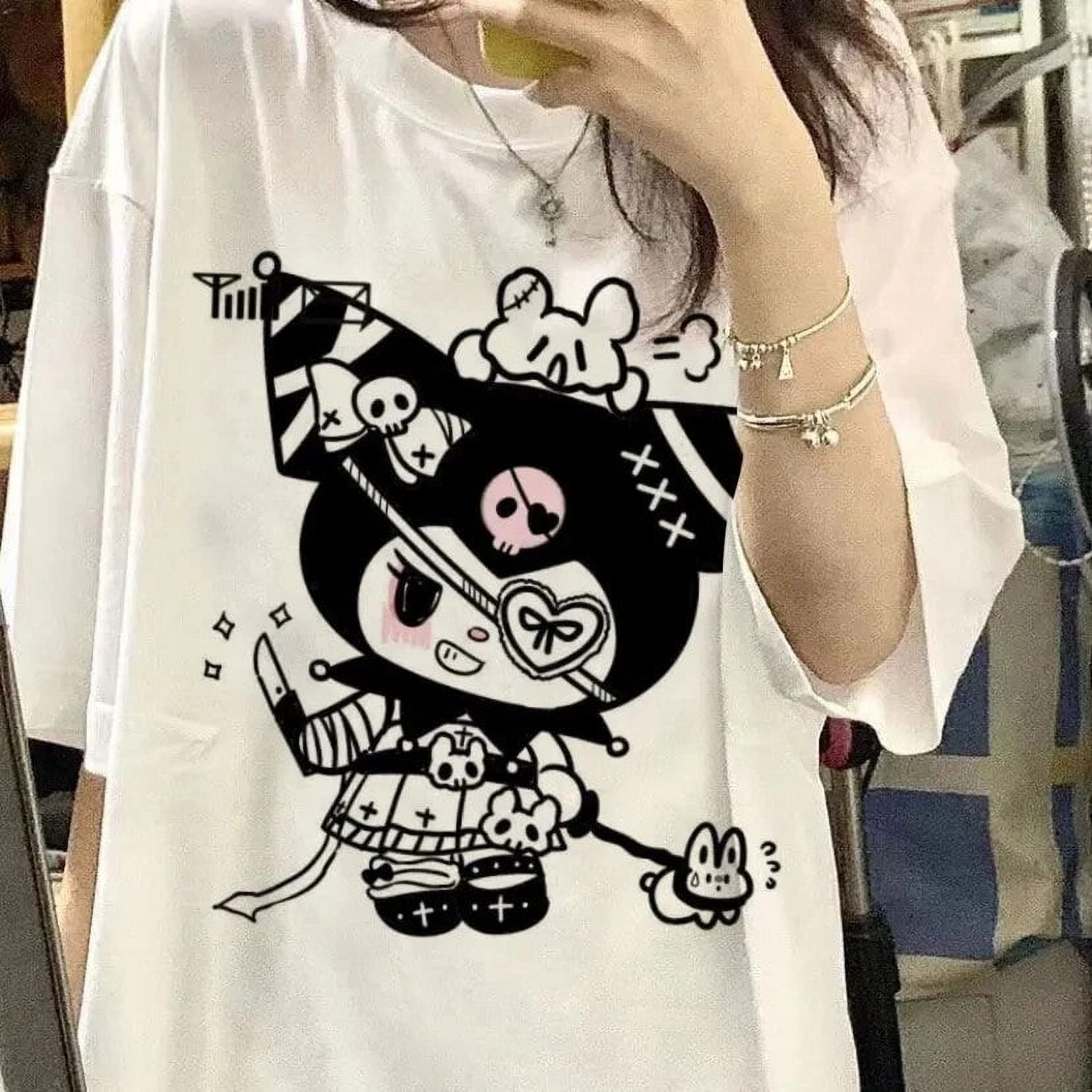 Sanrio Hello Kitty Y2K T Shirt Women Streetwear Anime Loose Short ...