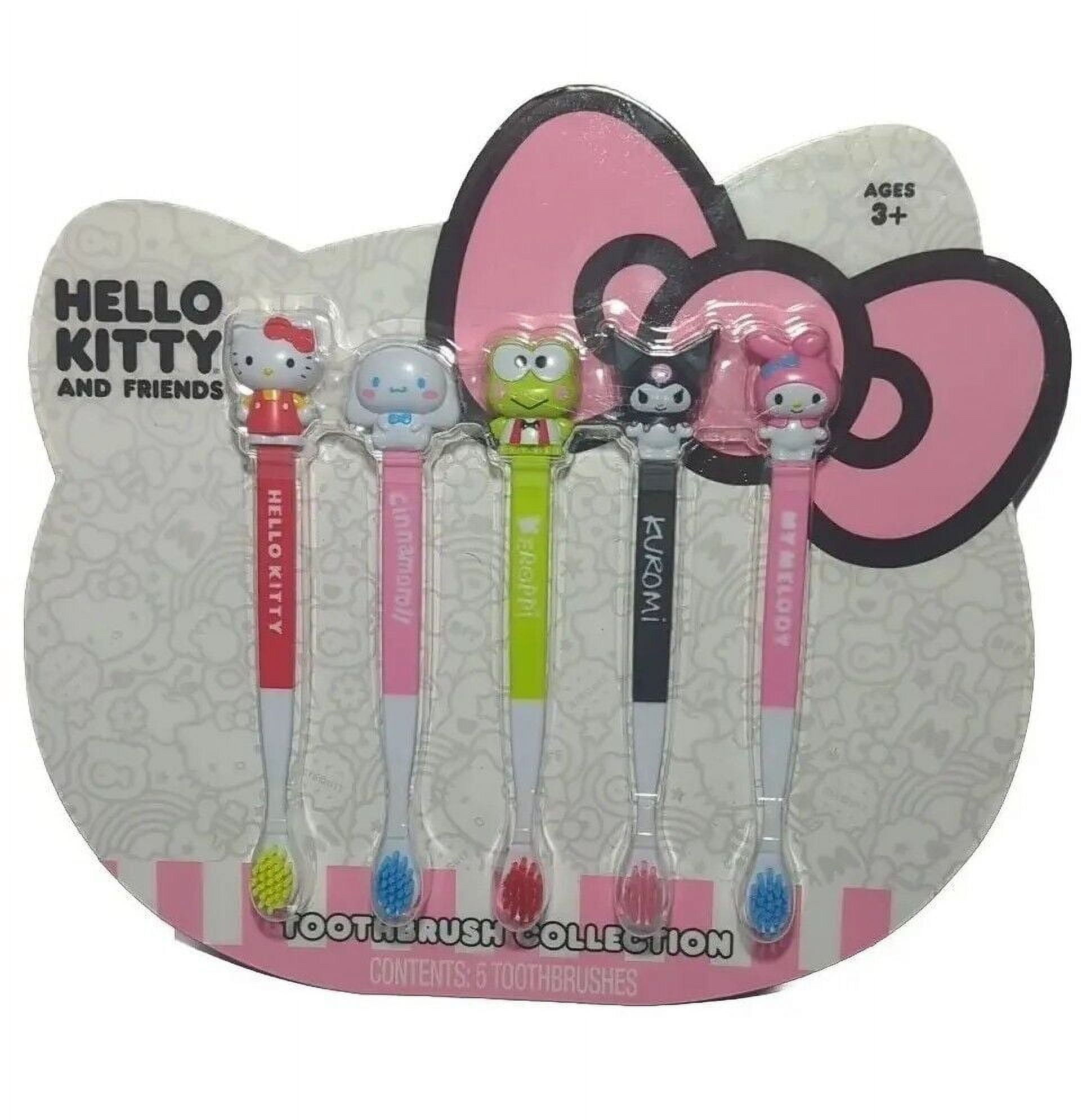 Sanrio Hello Kitty and Friends Toothbrush Set, 5 Count, Soft Bristles ...
