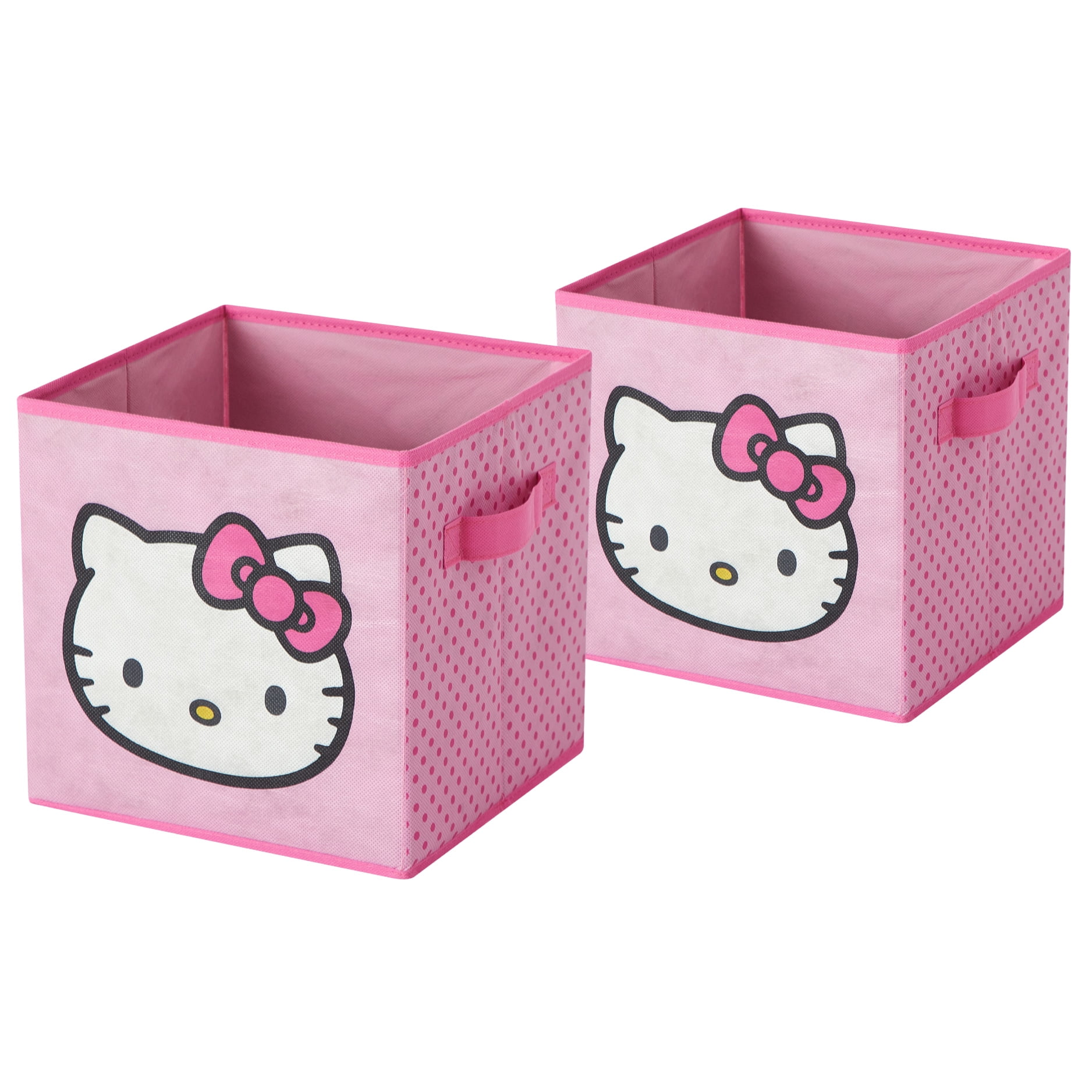 Sanrio Hello Kitty Kids' 2-Pack Printed Storage Cubes, 10" x 10 ...